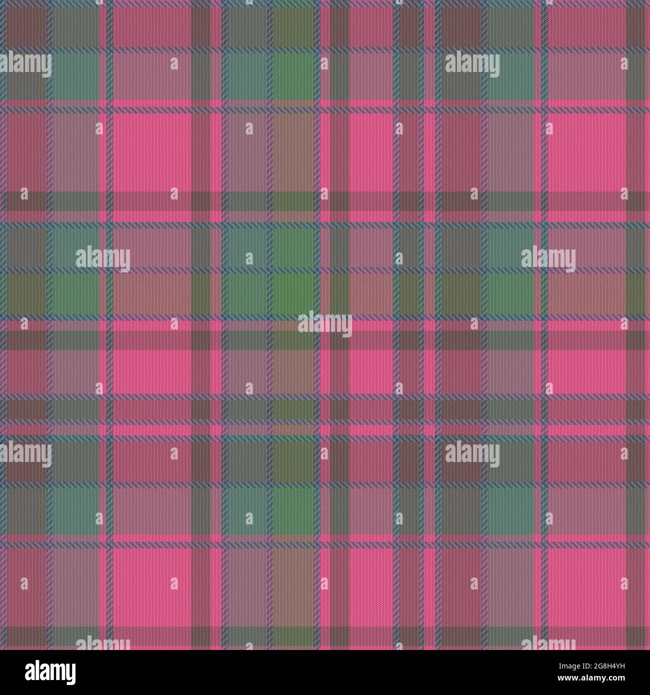 Christmas tartan background. Seamless pink green tartan pattern. New ...