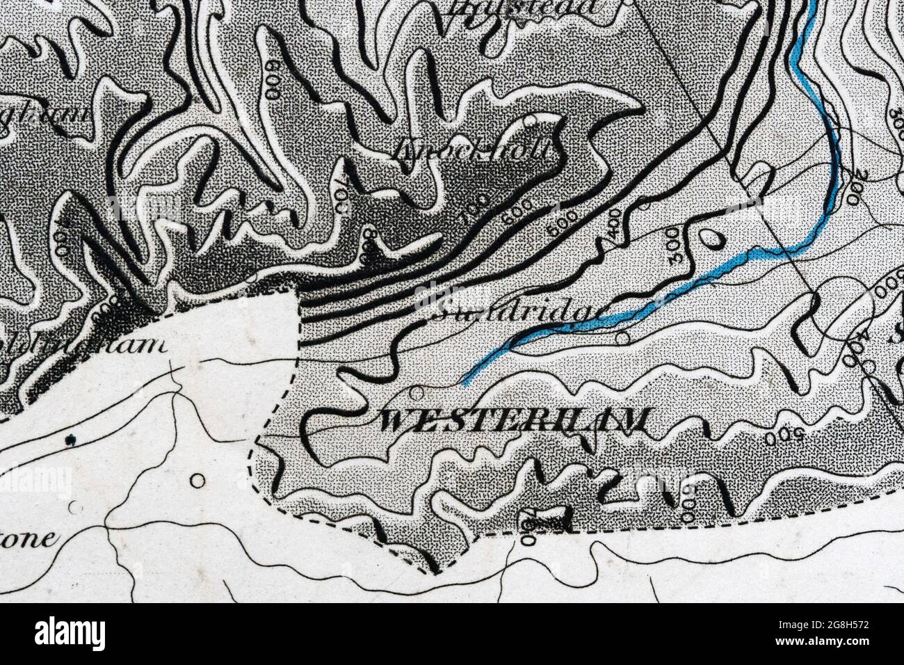 Old town map of area hi-res stock photography and images - Alamy