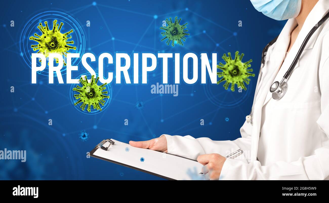 doctor prescribes a prescription concept Stock Photo - Alamy