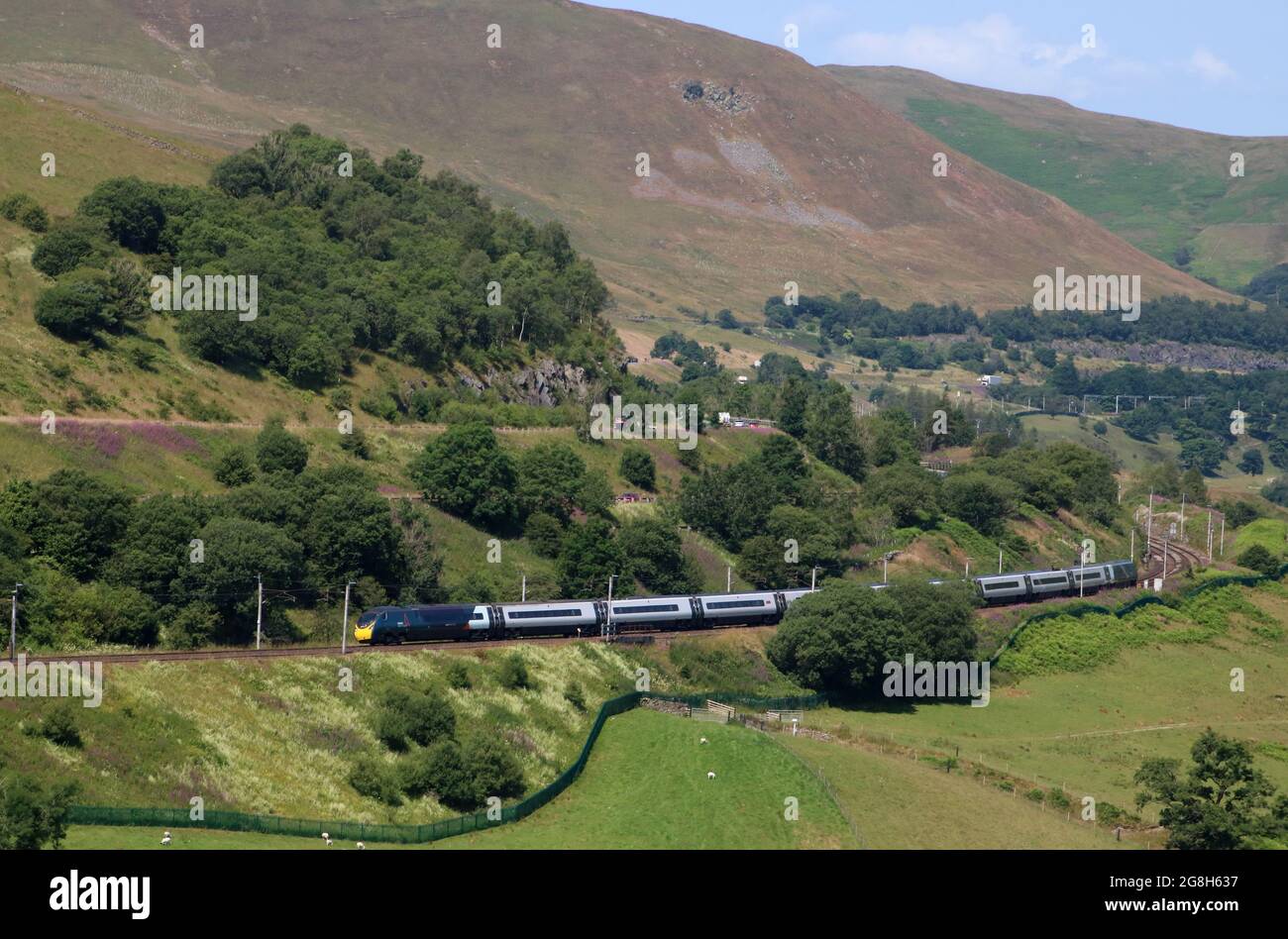 Avanti West Coast pendolino train near Lowgill on WCML as it exits the ...