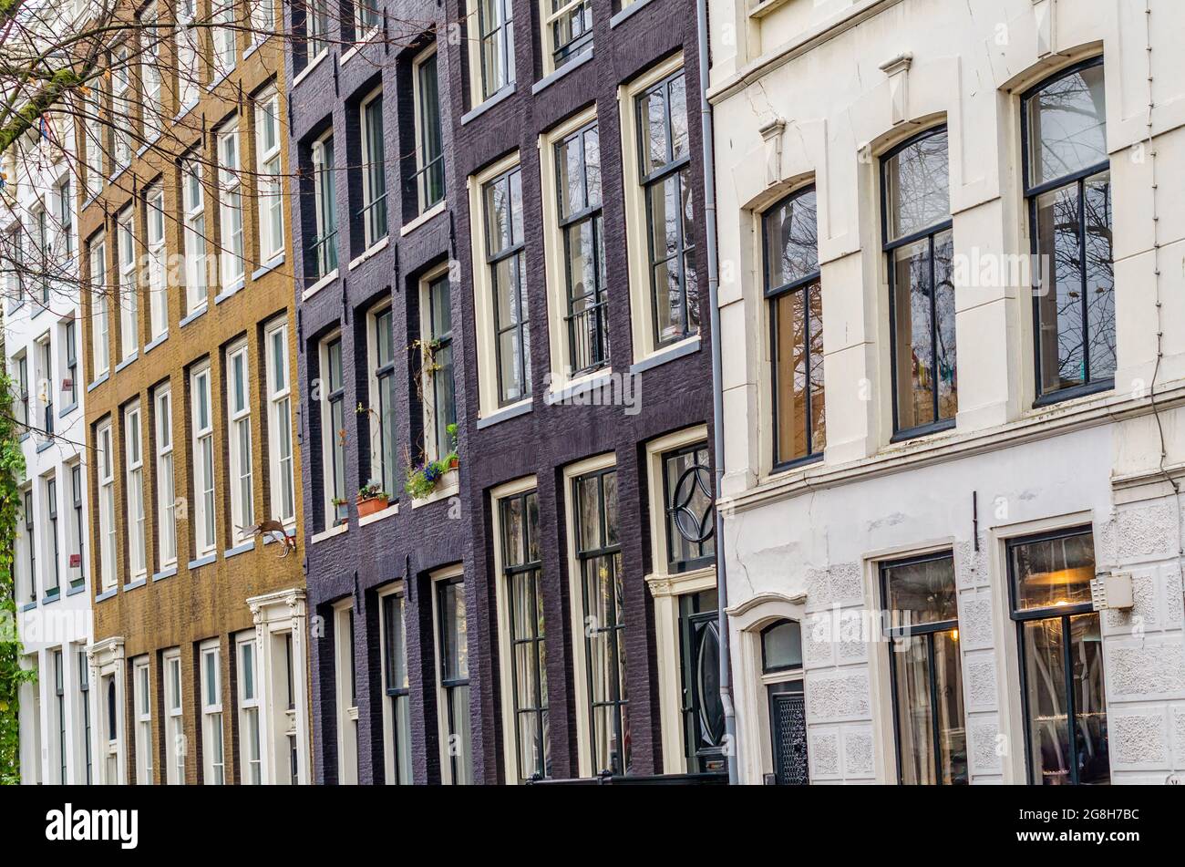 Typical Dutch architecture in Amsterdam, the Netherlands Stock Photo ...
