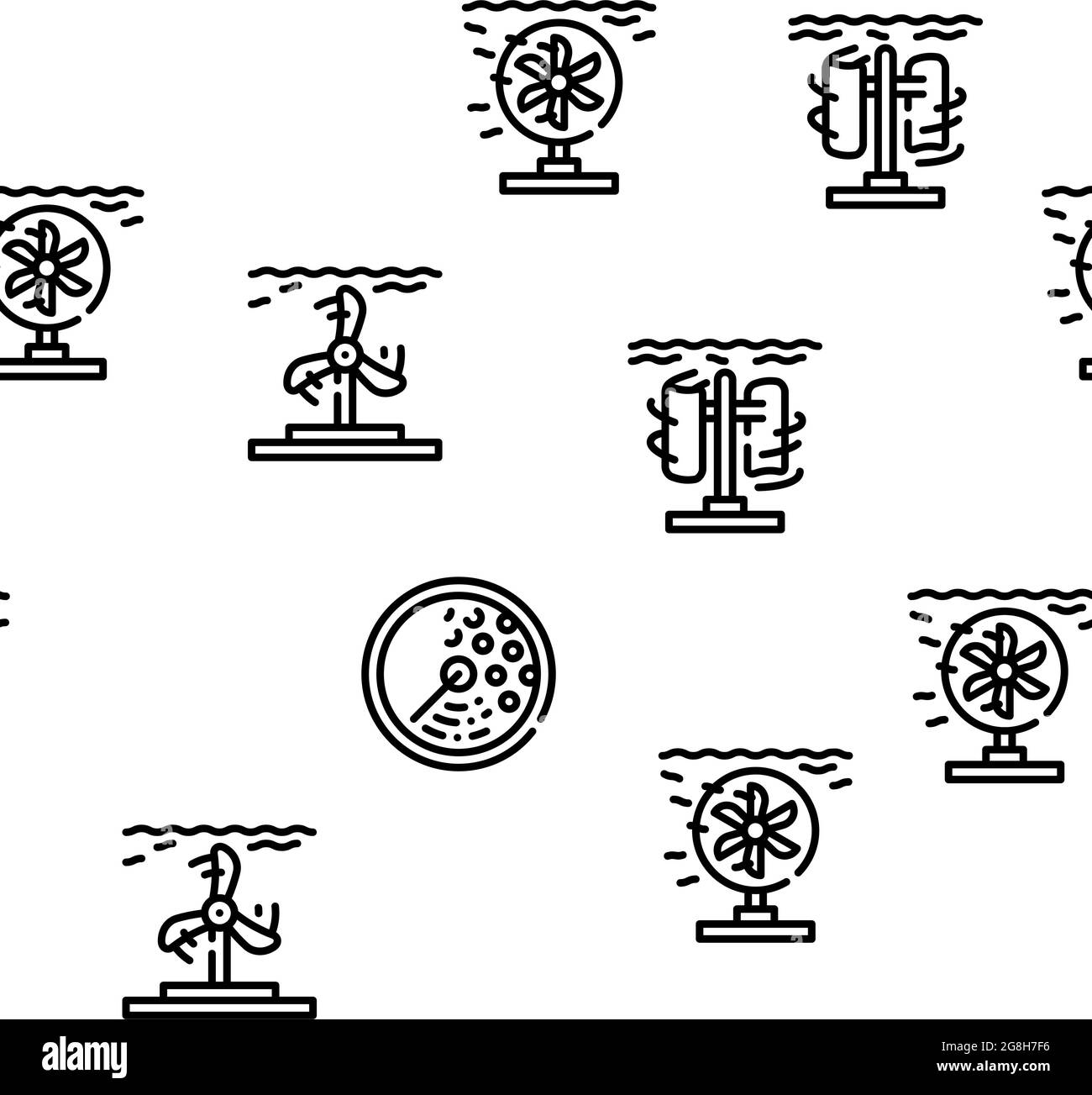 Tidal Power Plant Vector Seamless Pattern Stock Vector Image & Art - Alamy