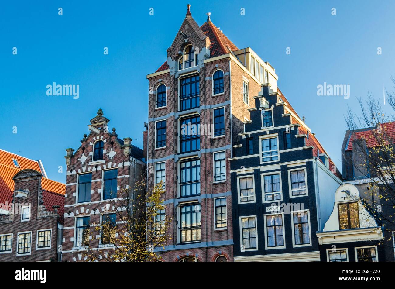Typical Dutch architecture in Amsterdam, the Netherlands Stock Photo ...