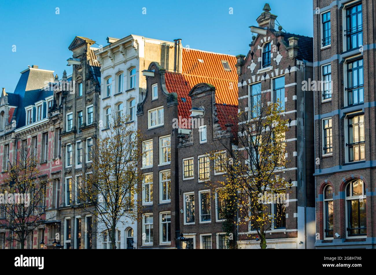 Typical Dutch architecture in Amsterdam, the Netherlands Stock Photo ...