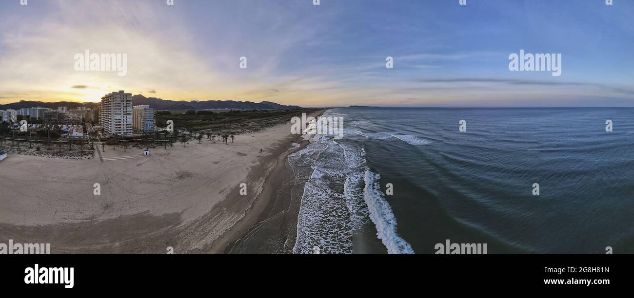 Panoramic shot of beautiful Javea coastal town in Spain Stock Photo - Alamy