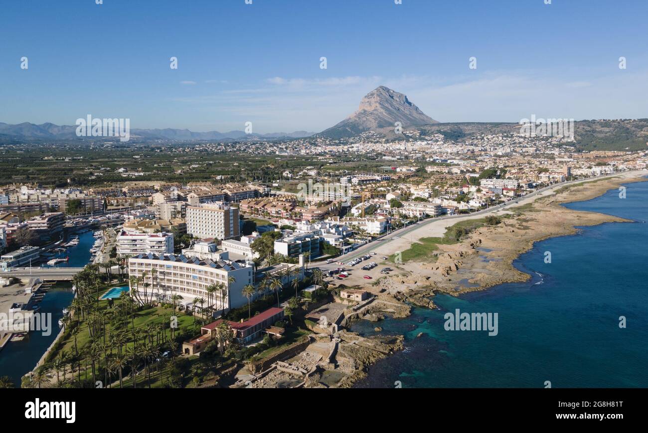 Aerial view of beautiful Javea coastal town in Spain Stock Photo - Alamy