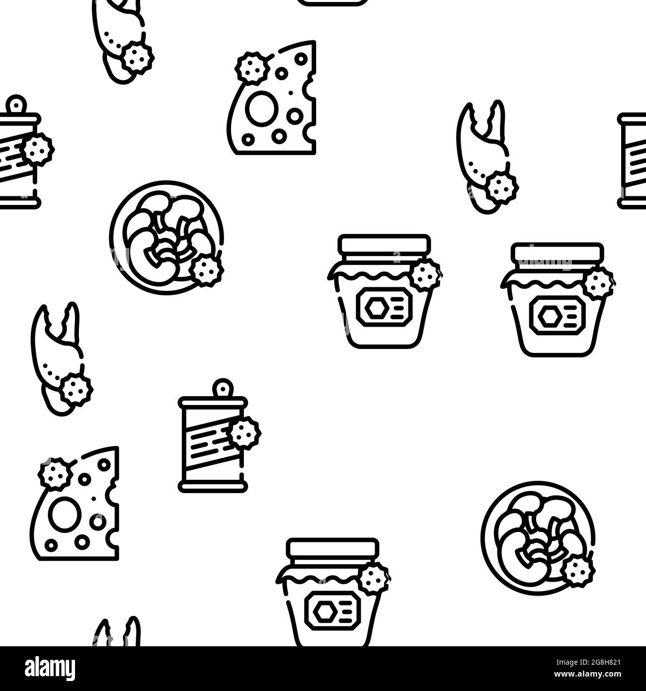 Allergy On Products Vector Seamless Pattern Stock Vector Image & Art ...