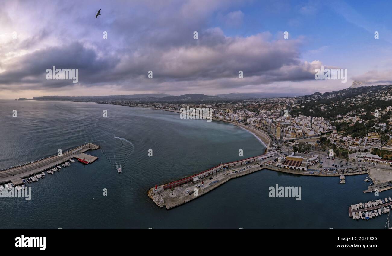 Aerial view of beautiful Javea coastal town in Spain Stock Photo - Alamy