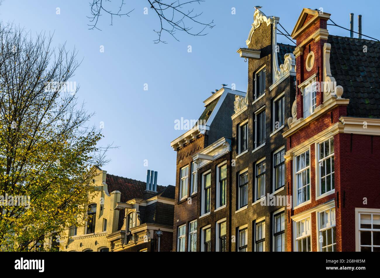 Typical Dutch architecture in Amsterdam, the Netherlands Stock Photo ...