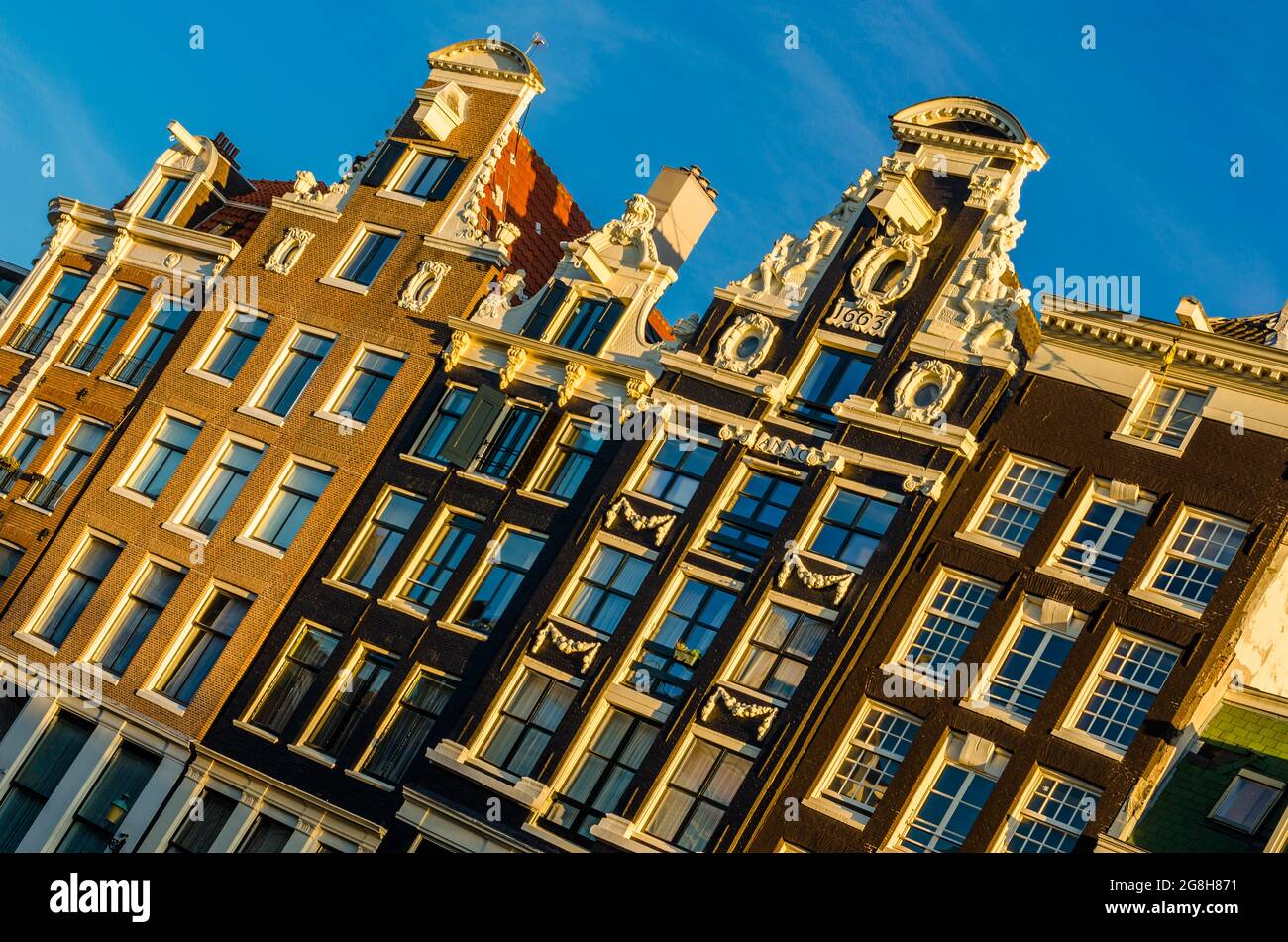 Typical Dutch architecture in Amsterdam, the Netherlands Stock Photo ...