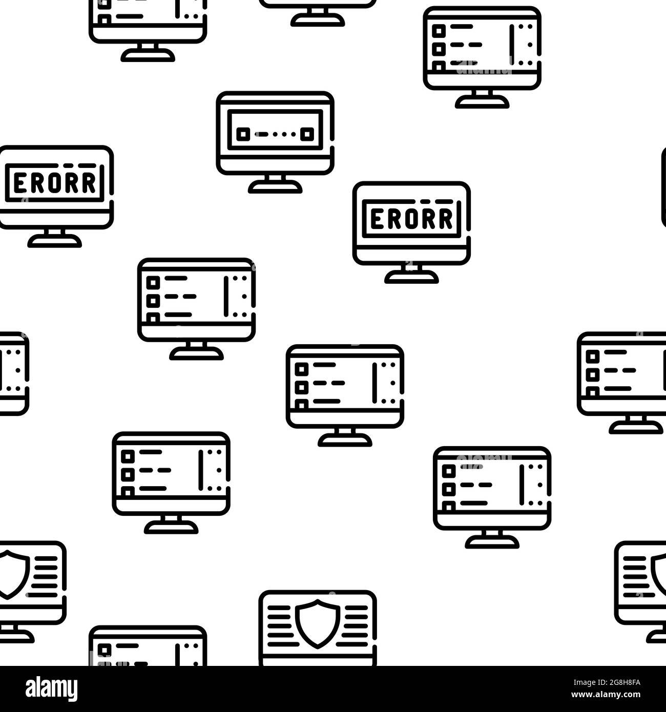 Operating System Pc Vector Seamless Pattern Stock Vector Image & Art ...