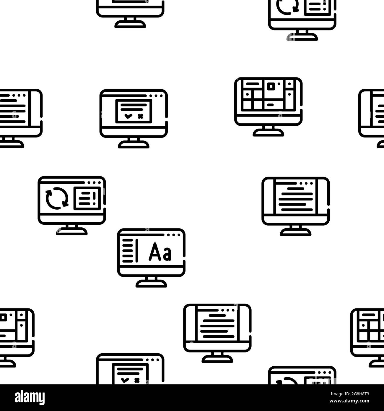 Operating System Pc Vector Seamless Pattern Stock Vector Image & Art ...