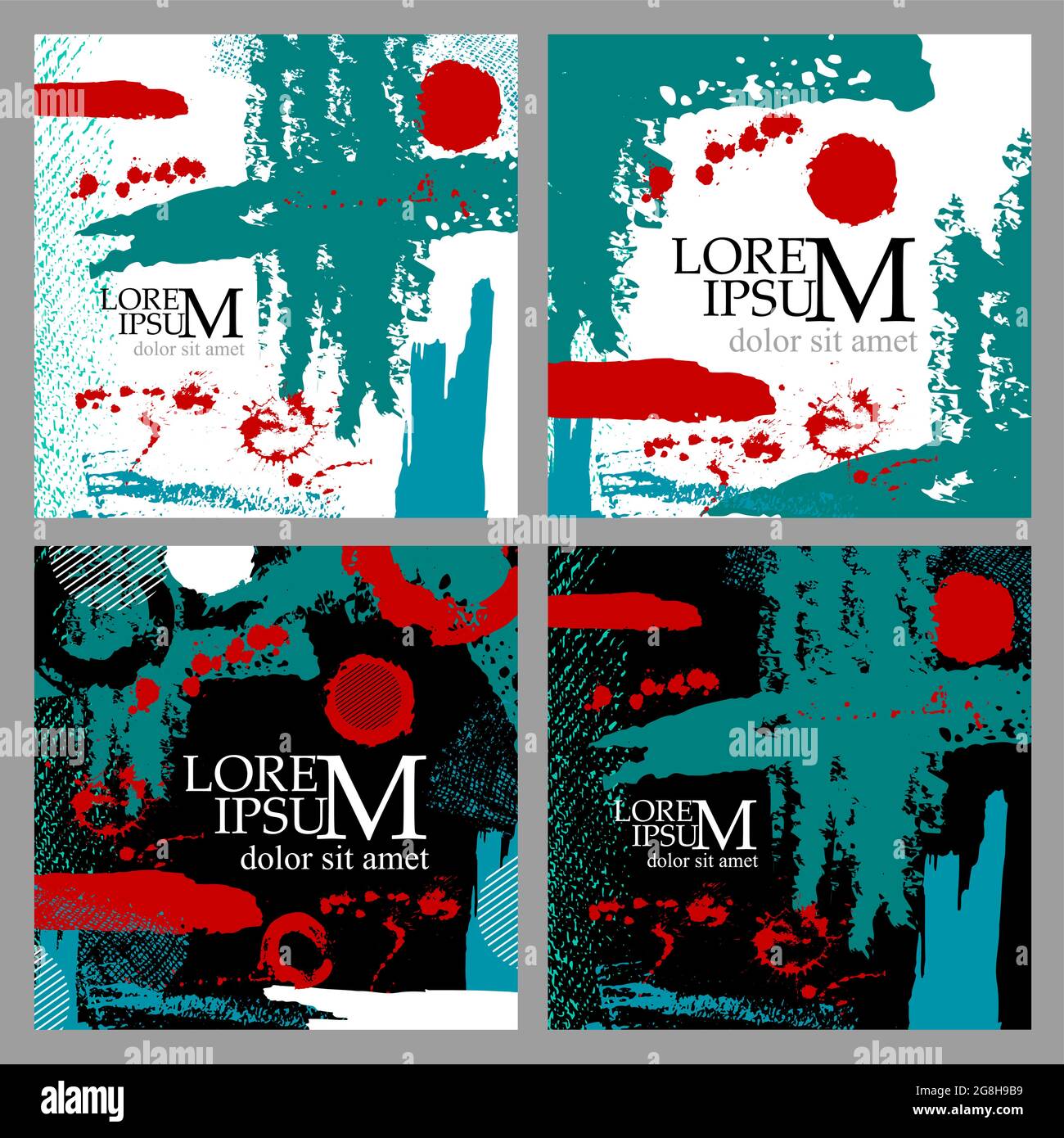 Abstract background for text. With handmade items. Set of grunge ...