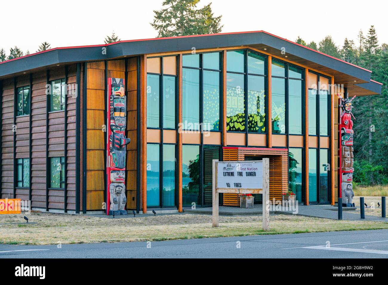 Totem Poles, K’ómoks First Nation Cultural Centre, Comox, British ...