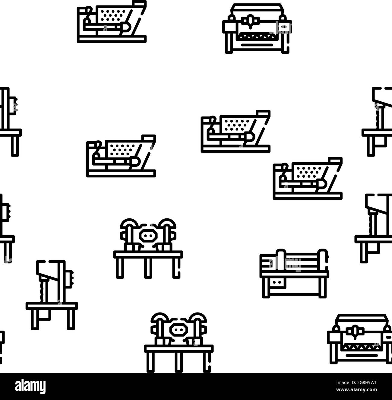 Industrial Machines Vector Seamless Pattern Stock Vector Image & Art ...