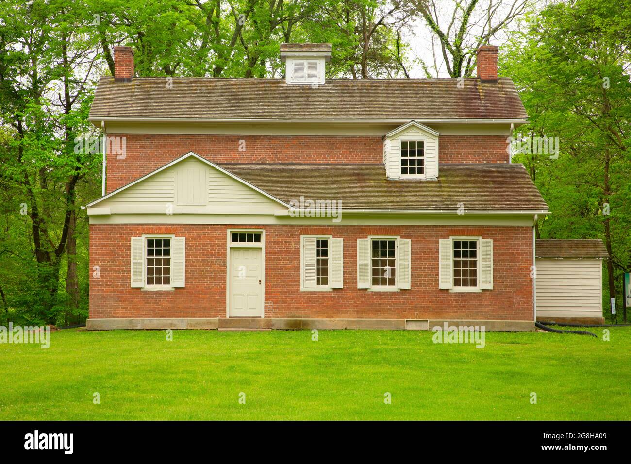 Salmon Lusk Home, Turkey Run State Park, Indiana Stock Photo - Alamy