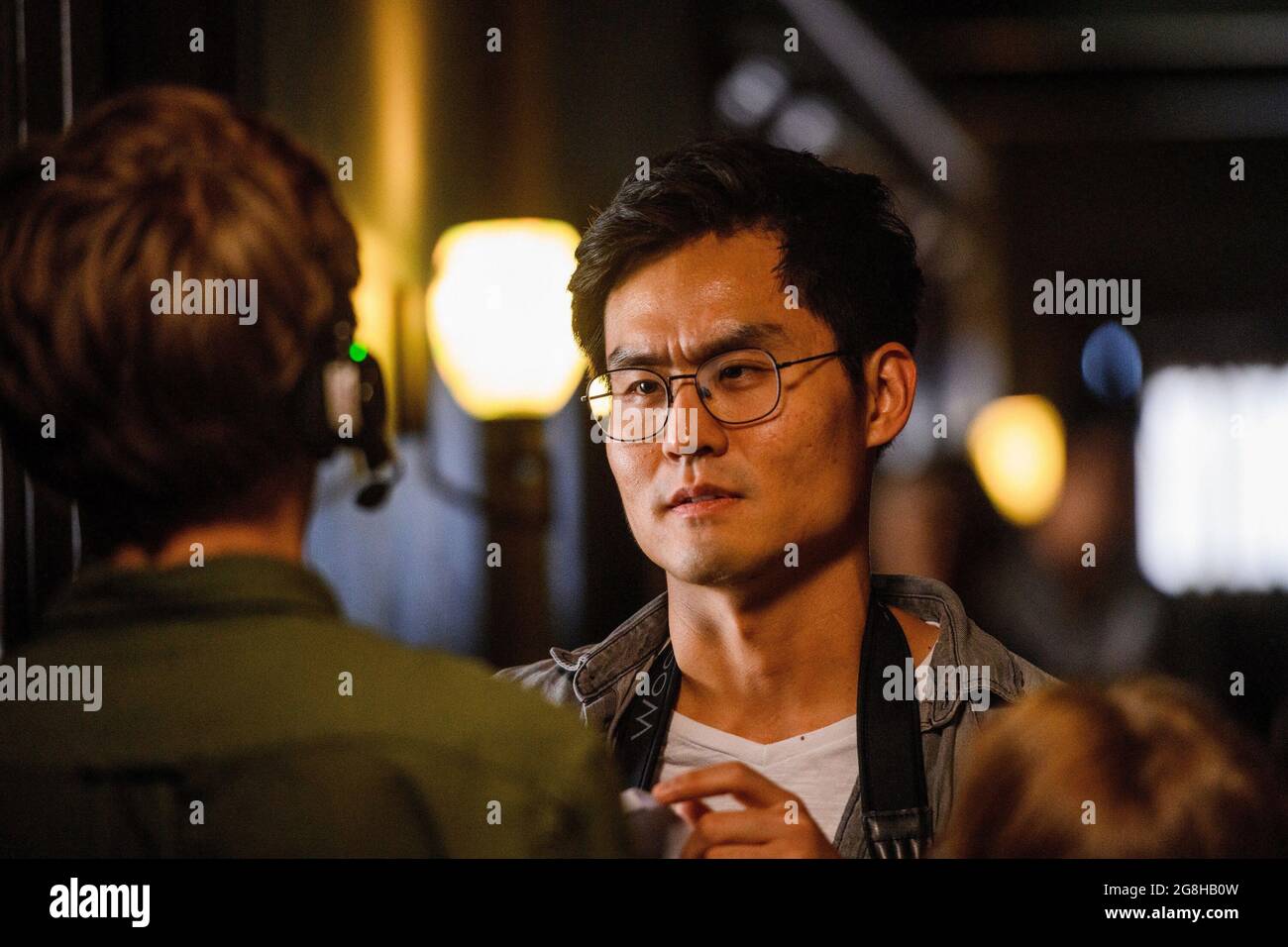 NINE DAYS, director Edson Oda, on set, 2020. ph: Michael Coles / © Sony Pictures Classics ...