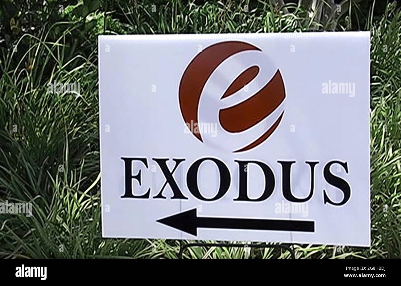 PRAY AWAY, sign for Exodus International, 2021. © Netflix / Courtesy ...