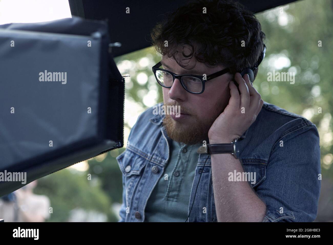PIG, from left: director Michael Sarnoski, on set, 2021. ph: David ...