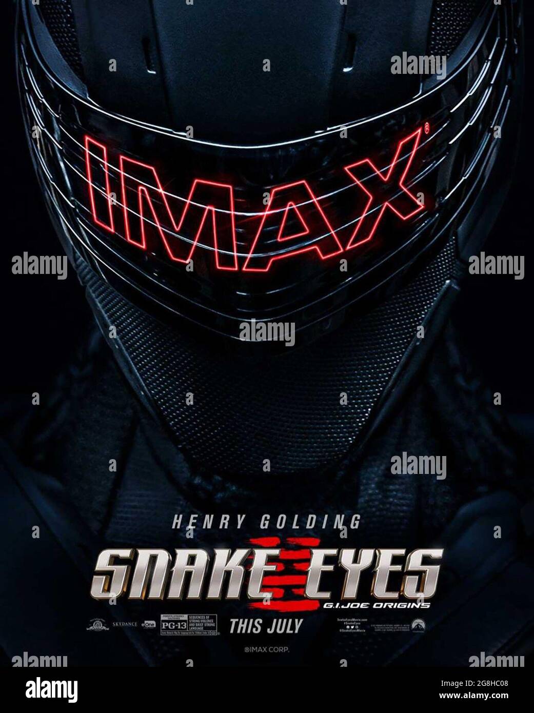 SNAKE EYES, (aka SNAKE EYES: G.I. JOE ORIGINS), IMAX poster, Henry Golding as Snake Eyes, 2021 ...