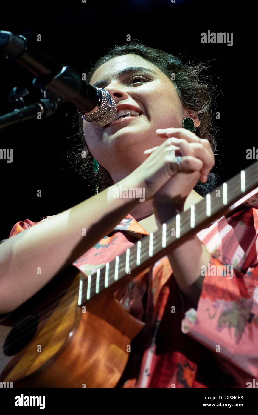 Mexican singer-songwriter, Silvana Estrada during a performance at the ...
