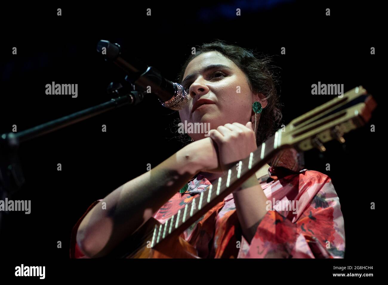 Mexican singer-songwriter, Silvana Estrada during a performance at the ...