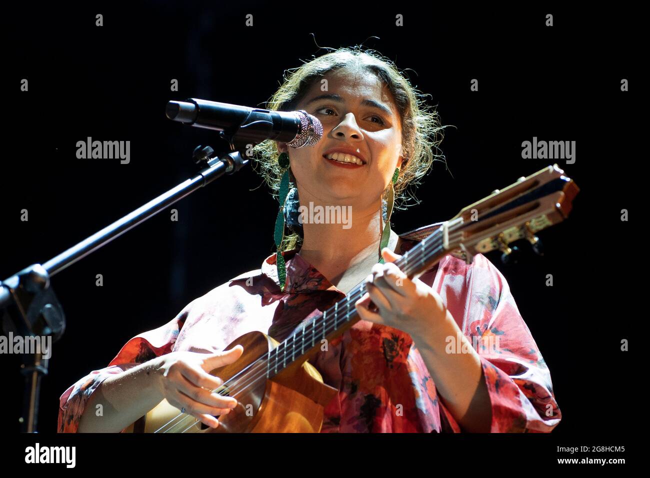 Mexican singer-songwriter, Silvana Estrada during a performance at the ...