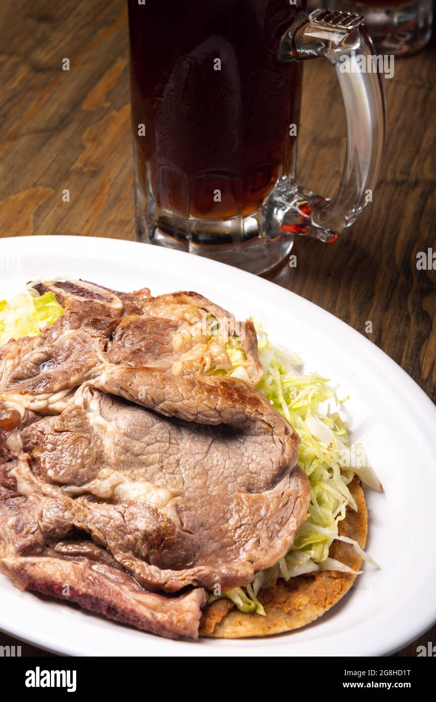 Typical mexican antojito, huarache mexican food Stock Photo - Alamy