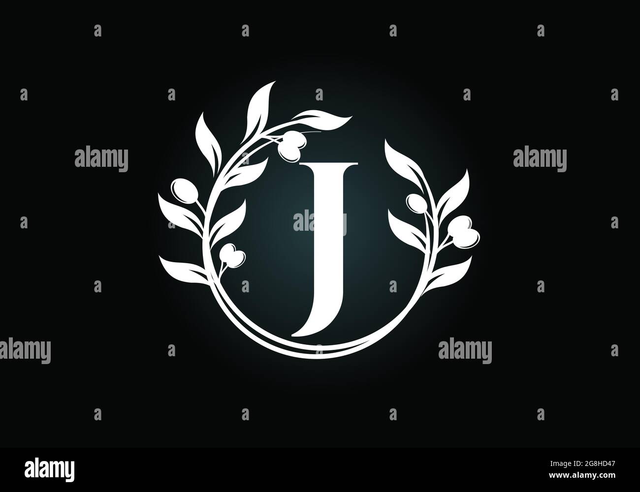 Letter j botanical logo hi-res stock photography and images - Alamy