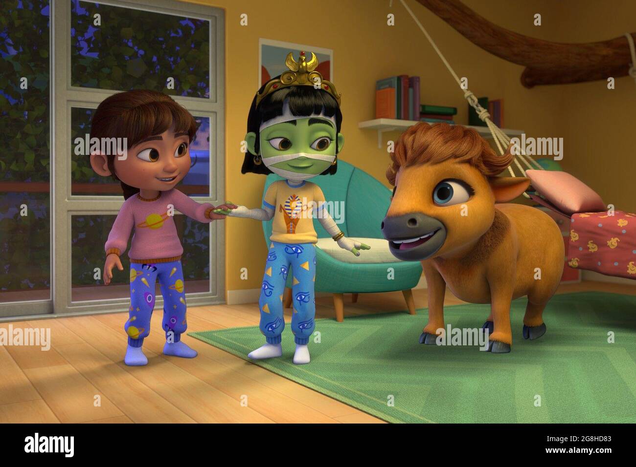 RIDLEY JONES, from left: Ridley Jones (voice: Iara Nemirovsky), Ismat ...