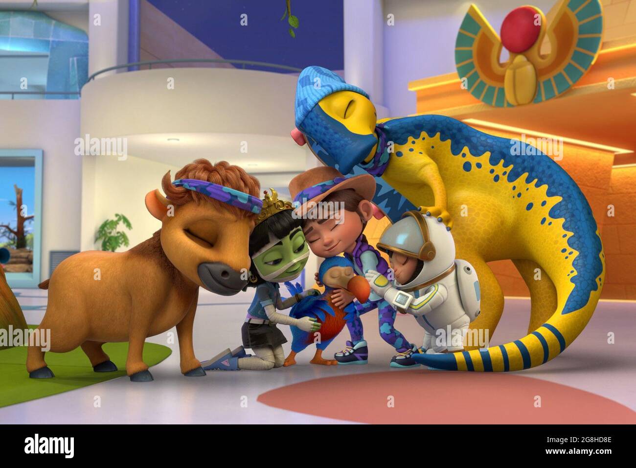 RIDLEY JONES, from left: Fred (voice: Ezra Menas), Ismat (voice: Ashlyn ...