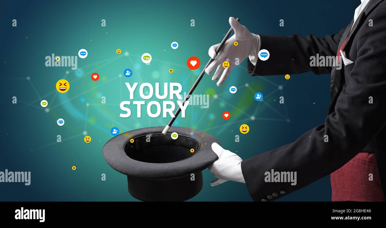 Magician is showing magic trick Stock Photo - Alamy