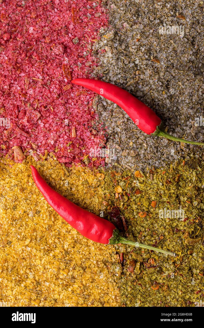 Salted seasoning set. Svan, garlic, Caucasian and Adyghe salt ...