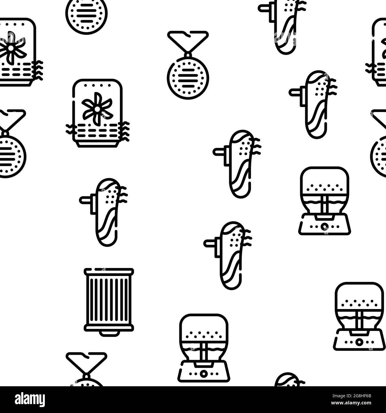 Air Filter Accessory Vector Seamless Pattern Stock Vector Image & Art ...