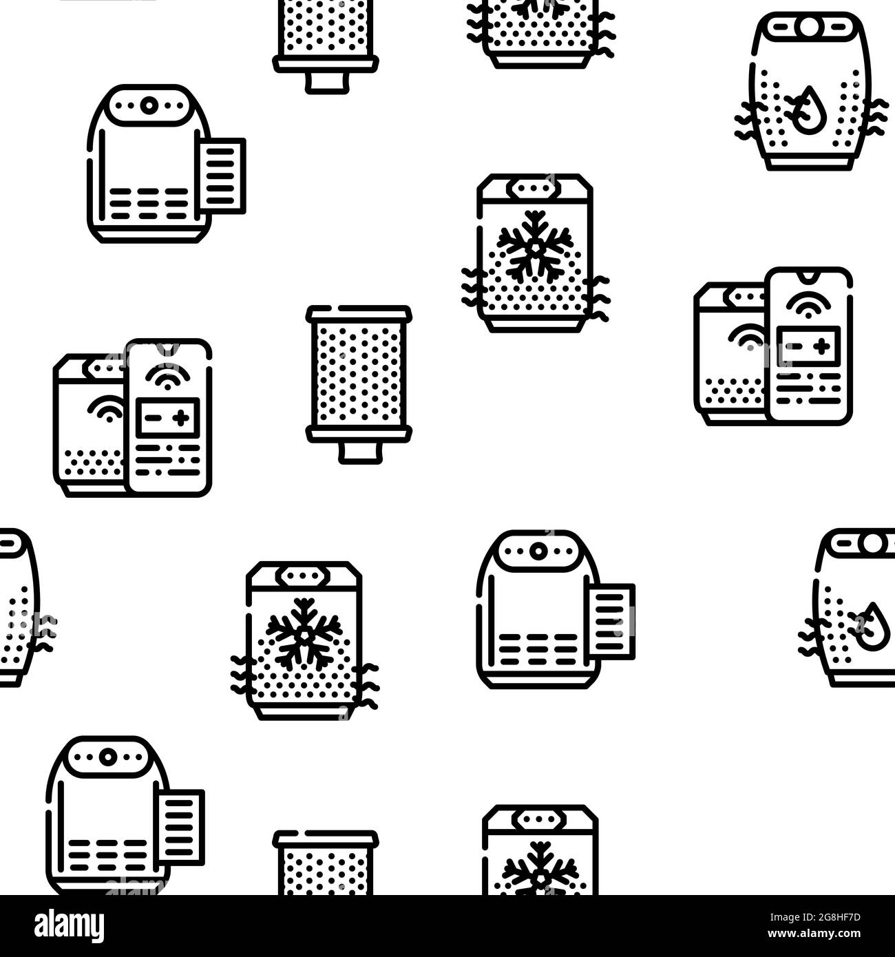 Air Filter Accessory Vector Seamless Pattern Stock Vector Image & Art ...