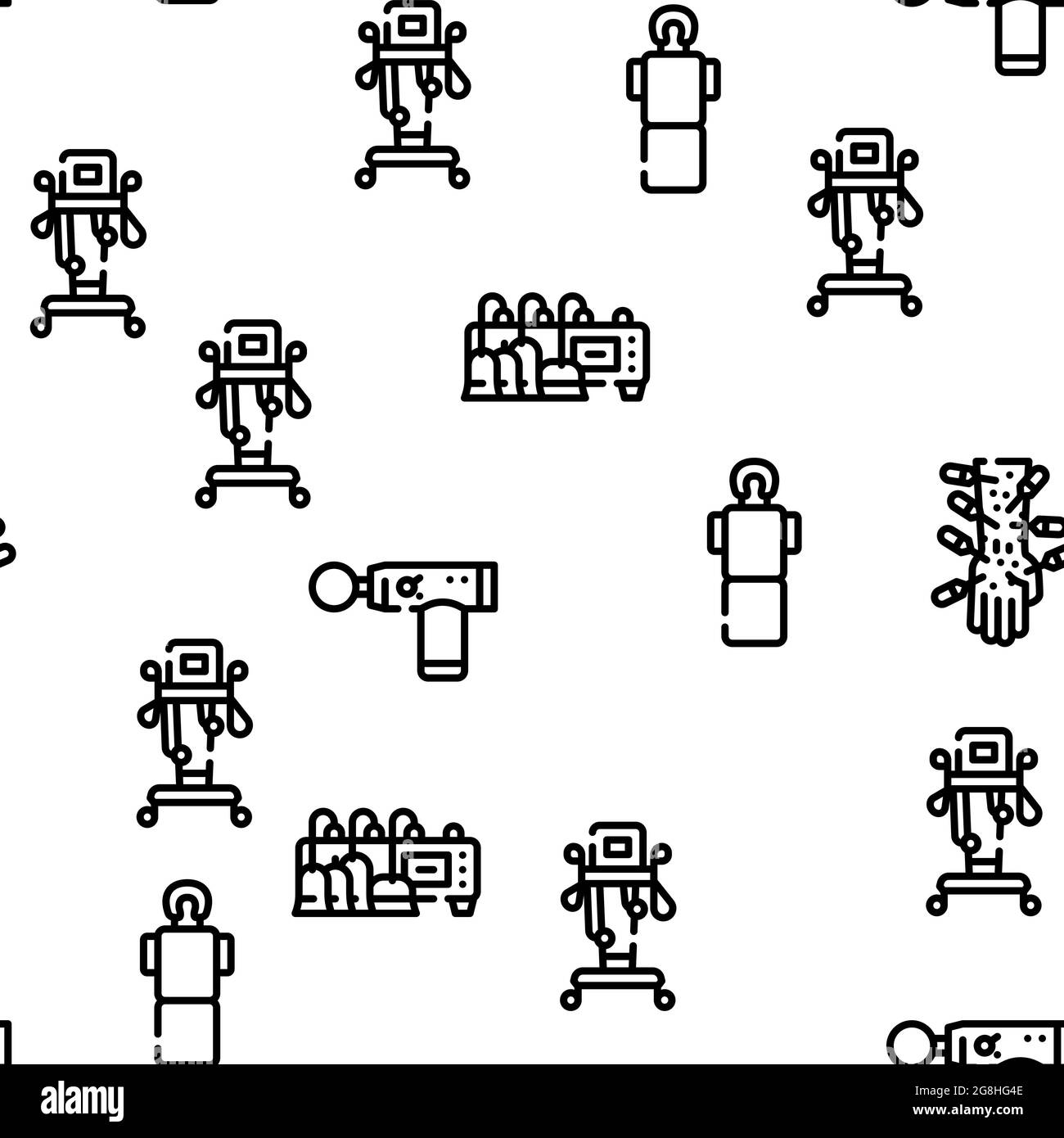 Physical Therapy Aid Vector Seamless Pattern Stock Vector Image & Art ...