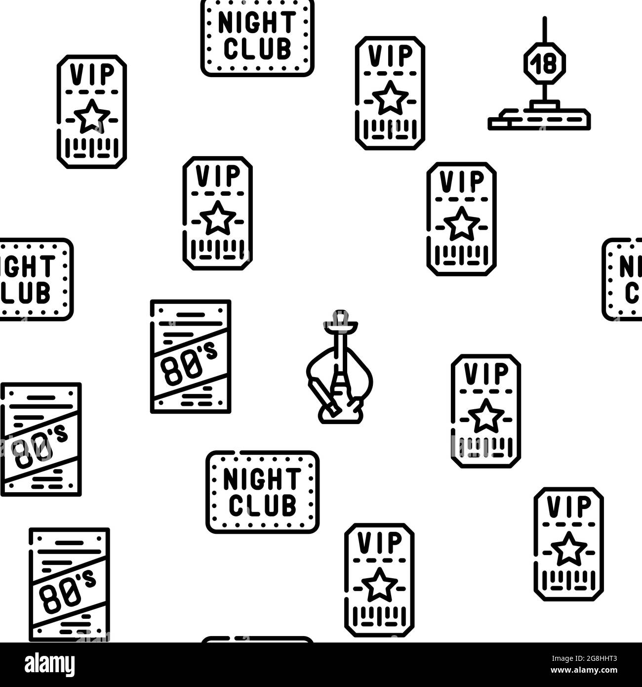 Night Club Dance Party Vector Seamless Pattern Stock Vector Image & Art ...