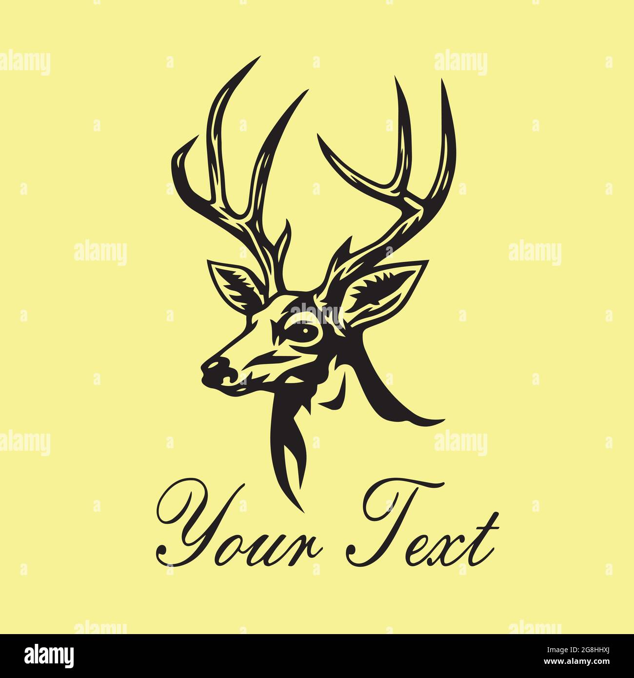 Deer Logo Template Vector Design Illustration Stock Vector Image & Art ...