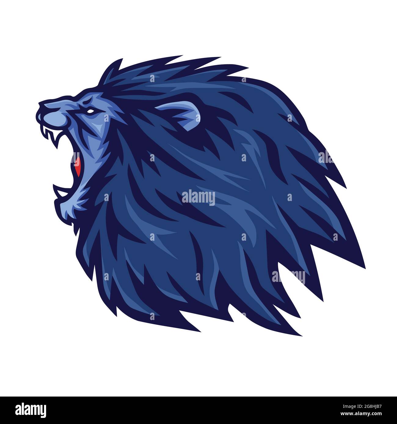 Lion Roaring Logo Mascot Vector Icon Template Stock Vector Image & Art ...