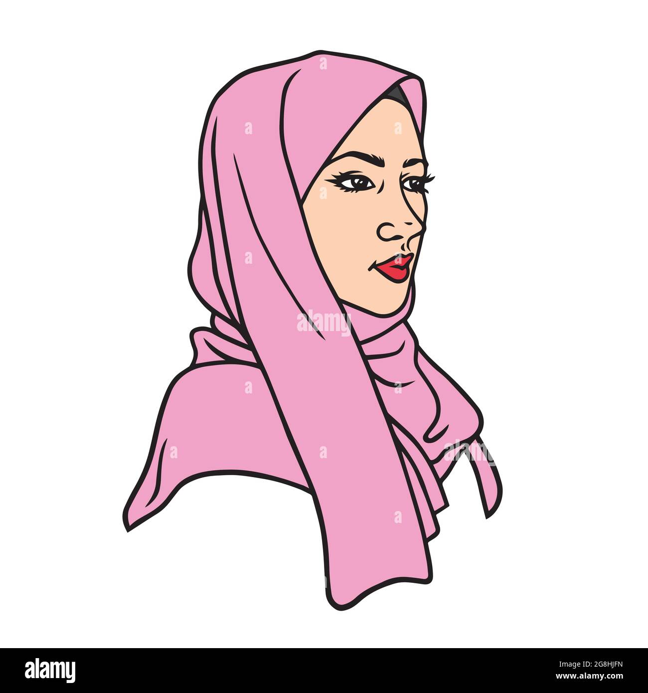 Muslim Girl Character Design in Hijab Vector illustration Stock Vector ...