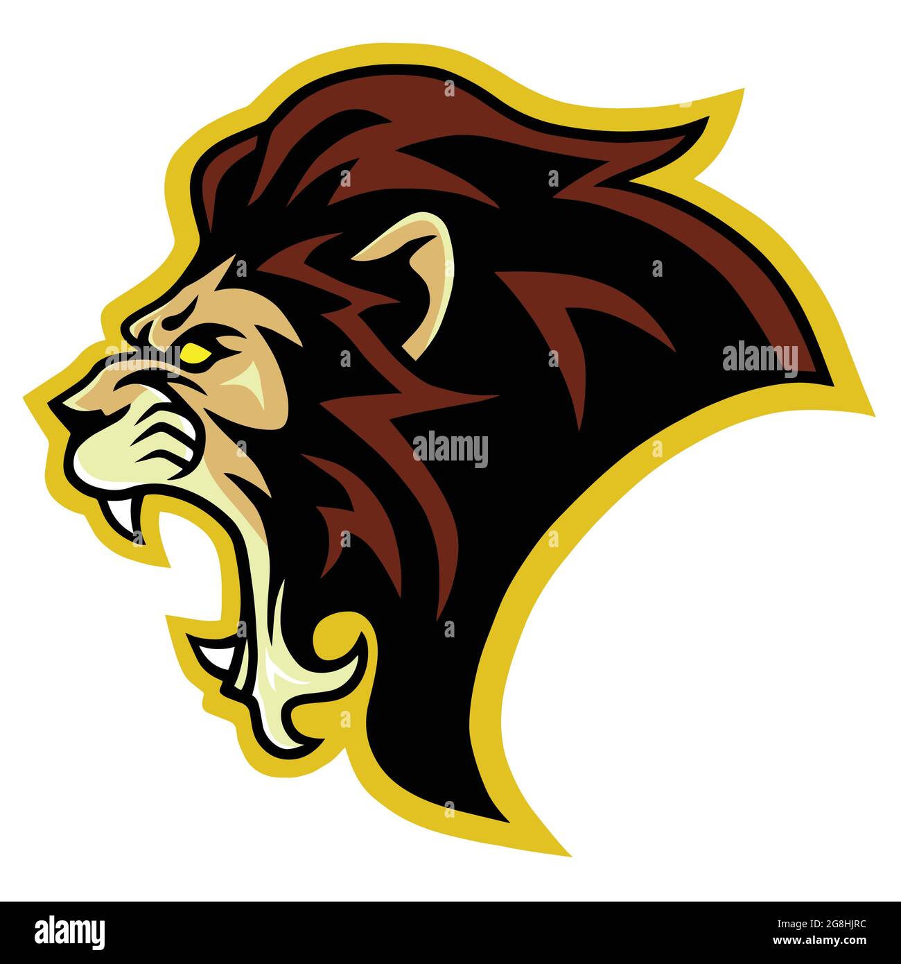 Lion Roar Logo Vector Illustration Template Stock Vector Image & Art ...