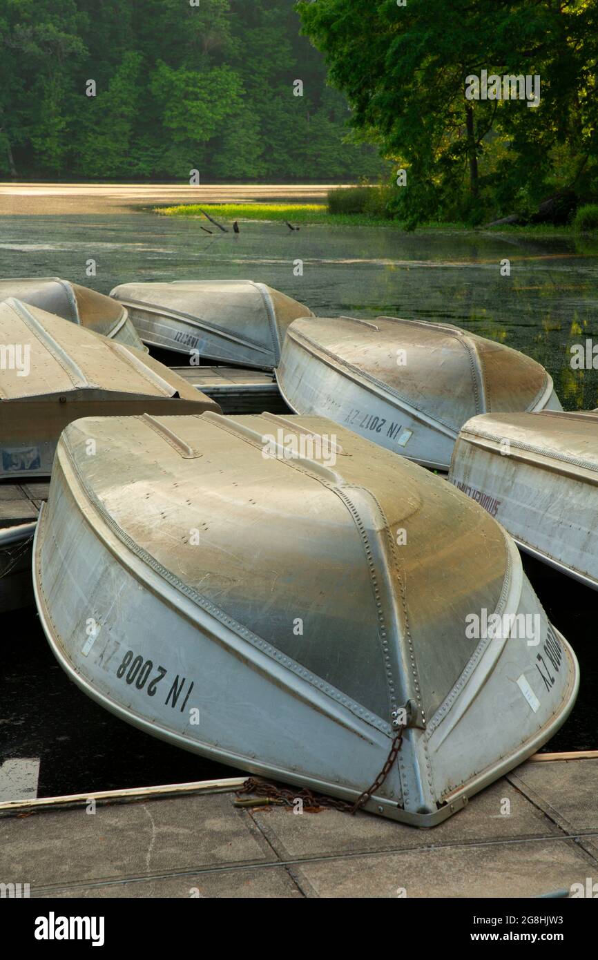 Yellowwood Lake rental boats, Yellowwood State Forest, Indiana Stock ...