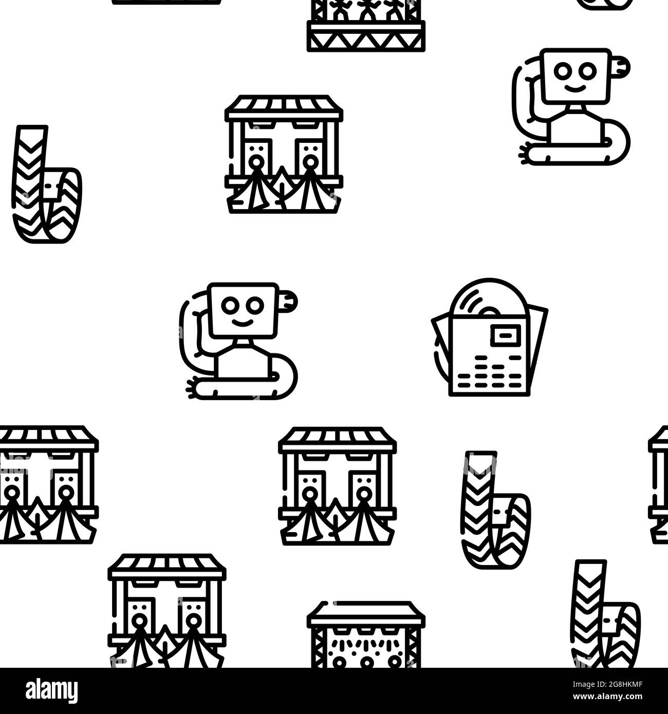 Electronic Dance Music Vector Seamless Pattern Stock Vector Image & Art ...