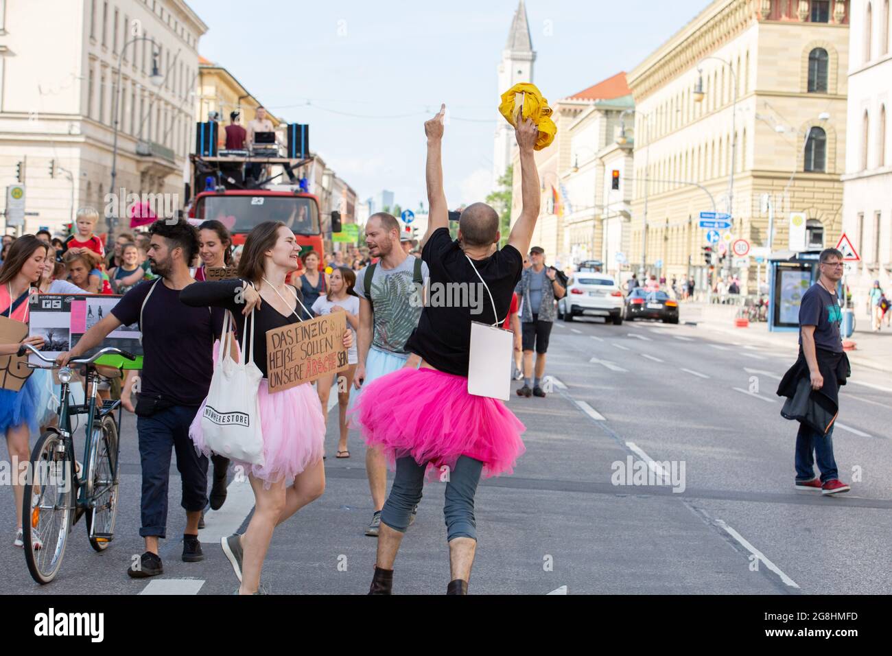 Ballett dancers. On July 21 more than ten thousand people demonstrated ...