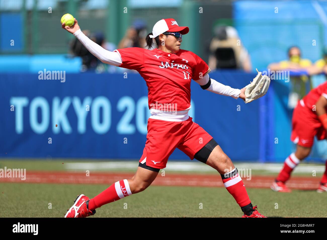 Fukushima, Japan. 21st July, 2021. Yukiko Ueno (JPN) Softball : Opening Round match between ...