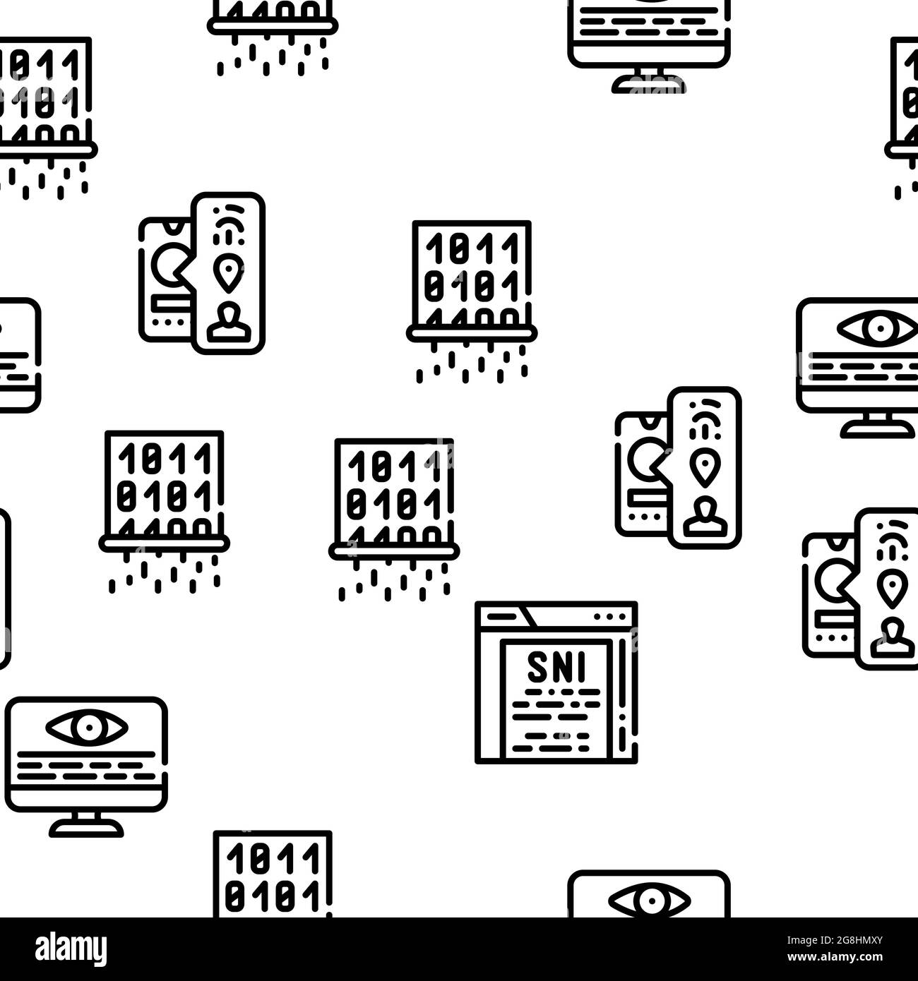 Privacy Policy Protect Vector Seamless Pattern Stock Vector Image & Art ...