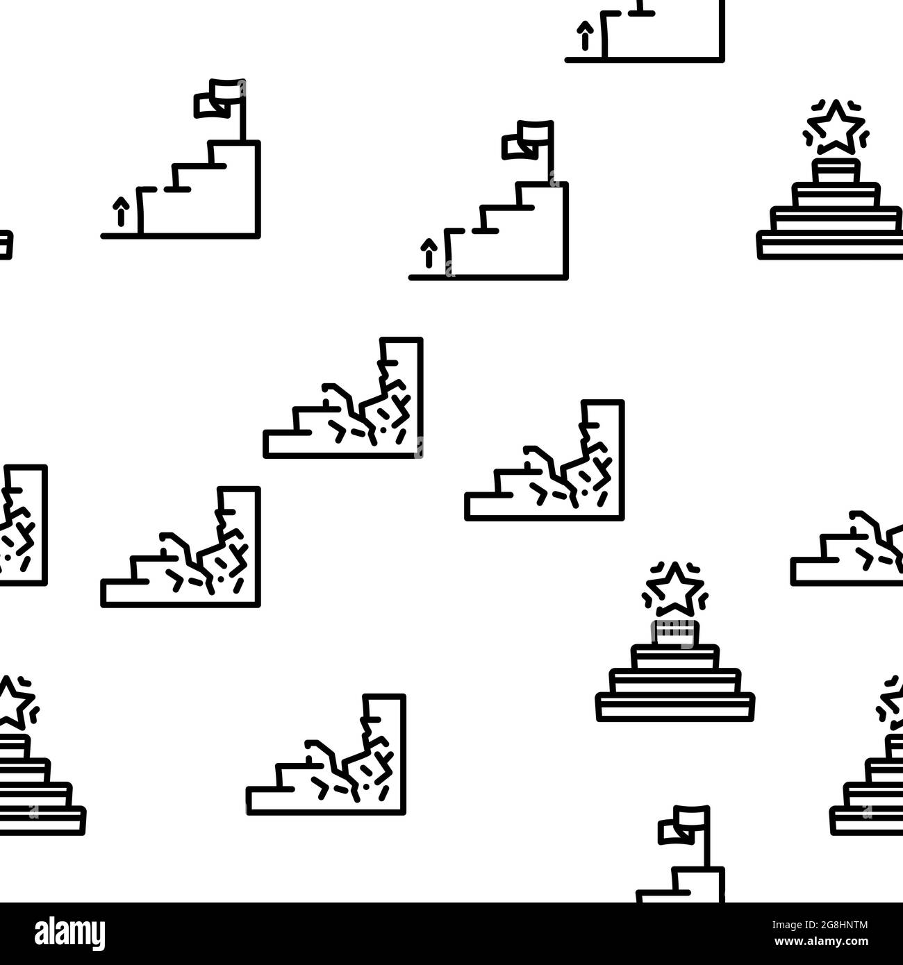 Stair And Achievement Vector Seamless Pattern Stock Vector Image & Art ...