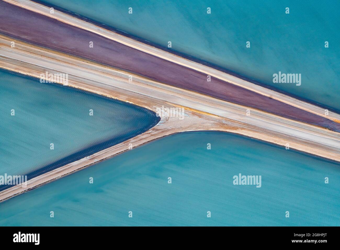 Aerial view salt evaporation ponds hi-res stock photography and images ...