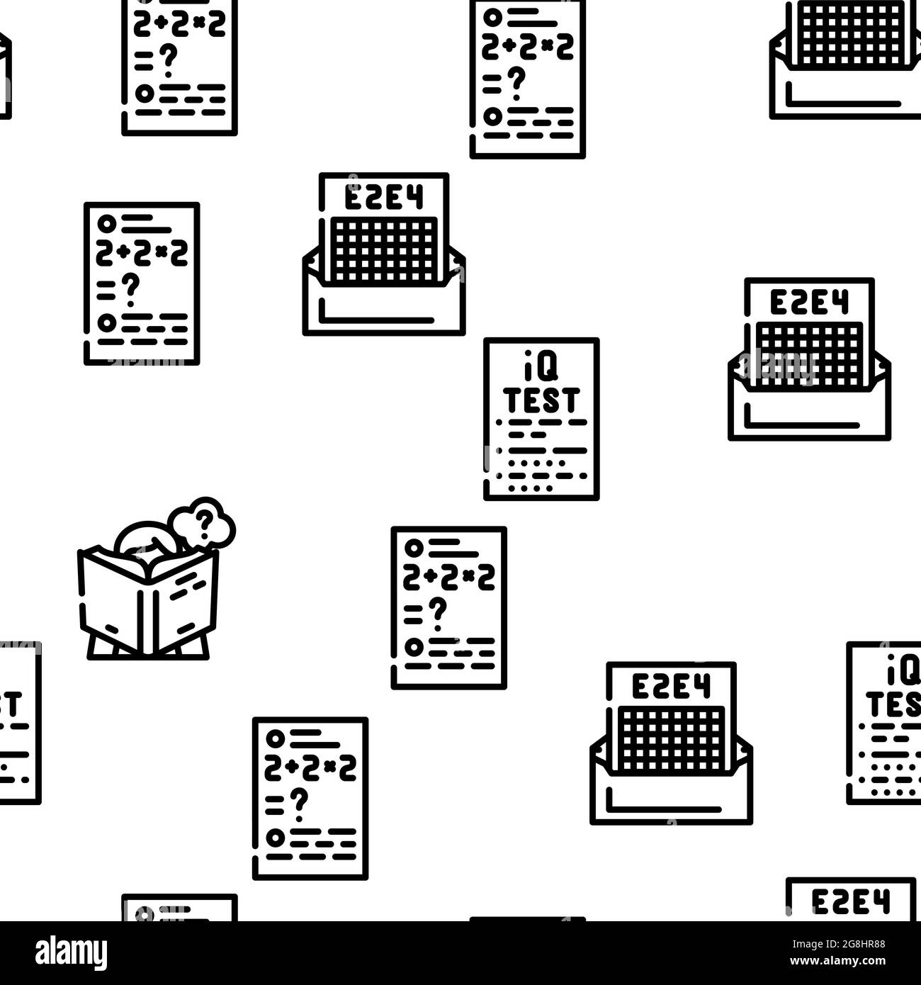 Self Study Lessons Vector Seamless Pattern Stock Vector Image & Art - Alamy