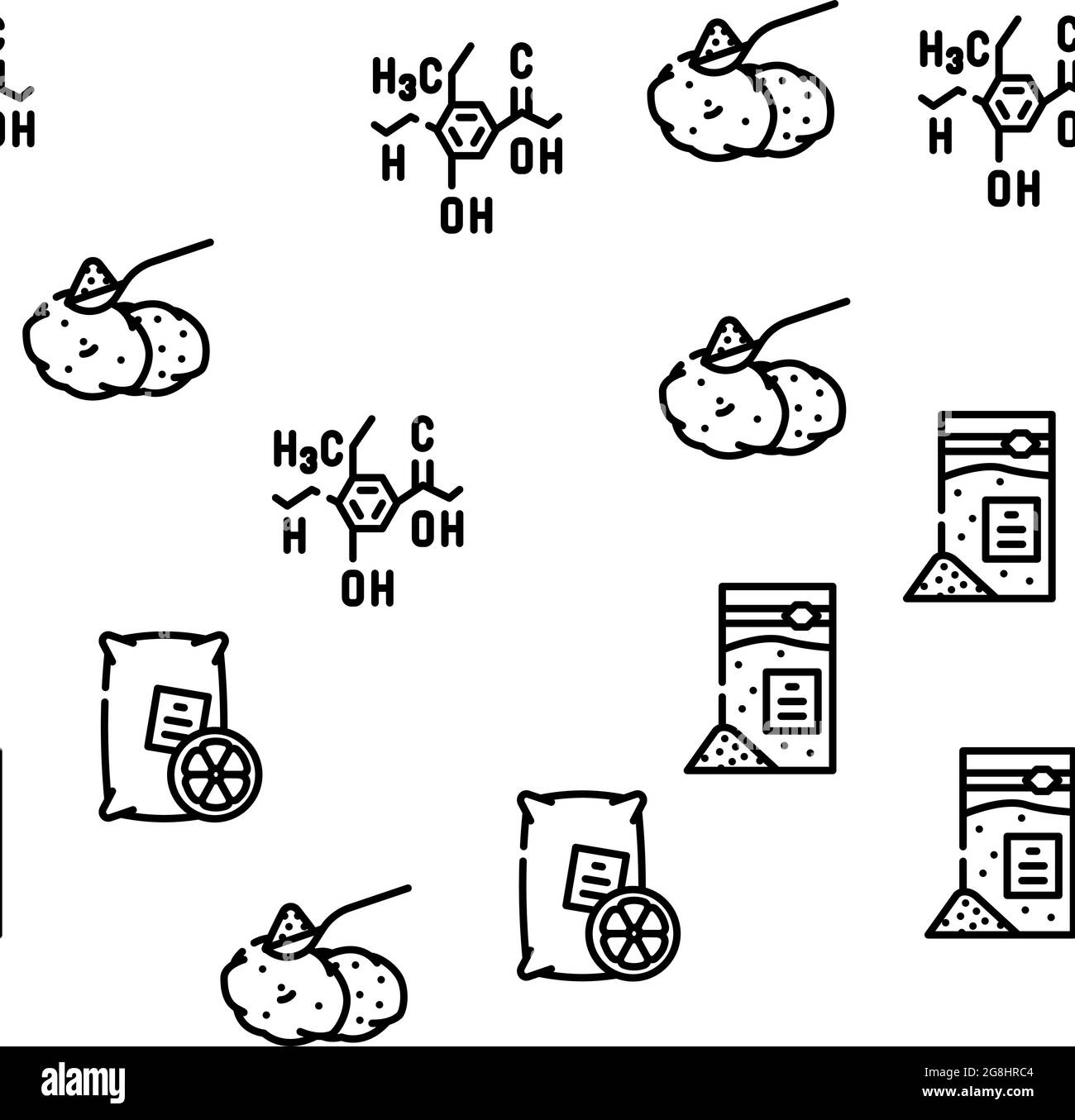 Food Additives Formula Vector Seamless Pattern Stock Vector Image & Art ...